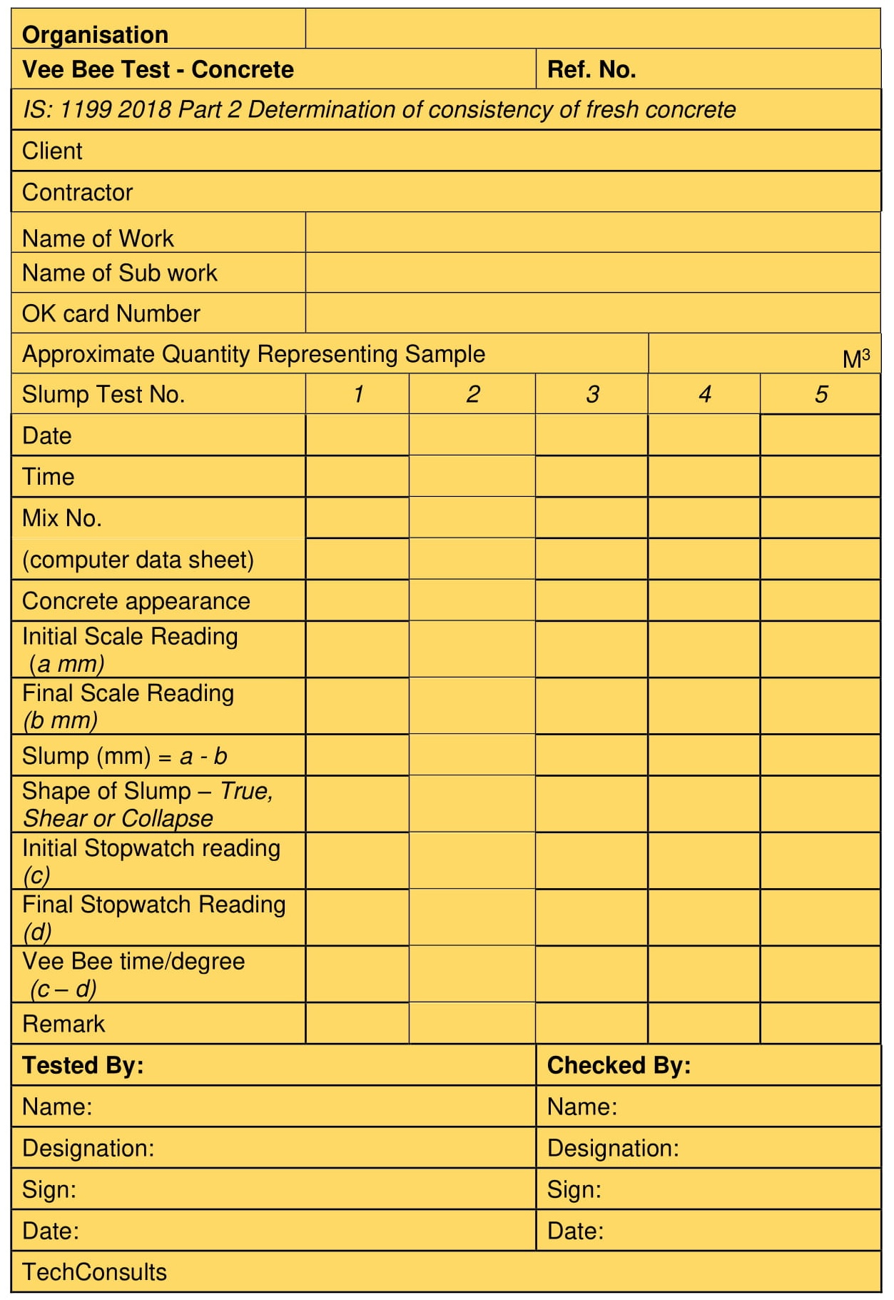 Determination of Consistency of Fresh Concrete - Vee Bee Test 61 ...